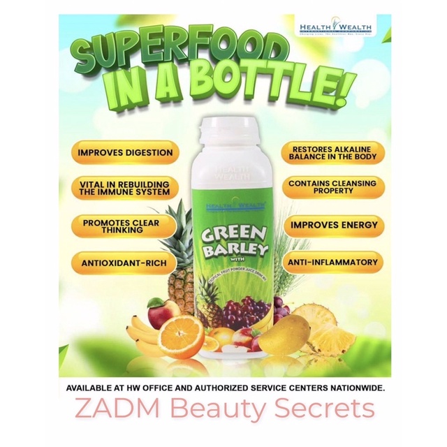 GREEN BARLEY with Tropical Fruit Powder Juice Drink Mix | Shopee ...