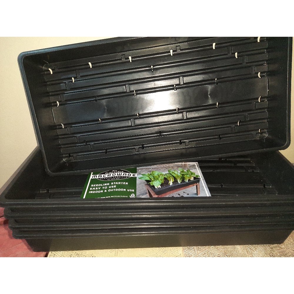 set of 5PCS BIG rectangular plant tray (24x12x3 inches) Seedling Tray ...