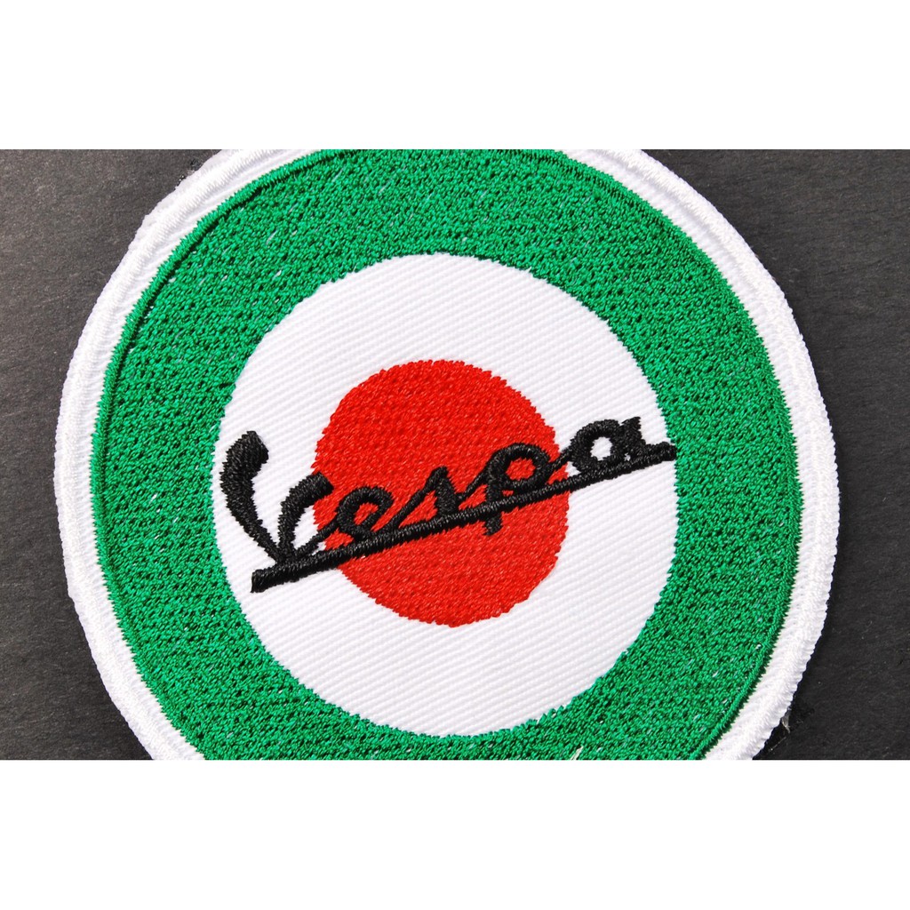 Zeit Vespa Target Cloth Patch - Motorcycle Scooter Embroidered Cloth ...