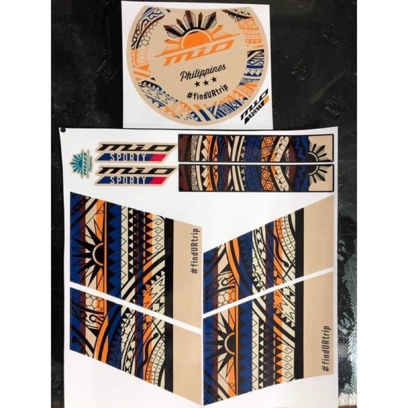 MIO SPORTY/SOULTY SET #findurtrip DECALS PRINTED LAMINATED | Shopee ...