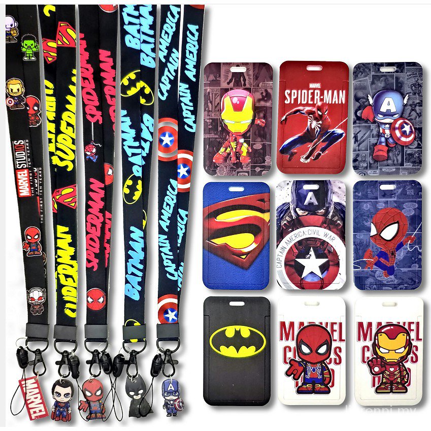 [Ready Stock]Marvel Iron Man Spider-Man Batman Captain America card ...