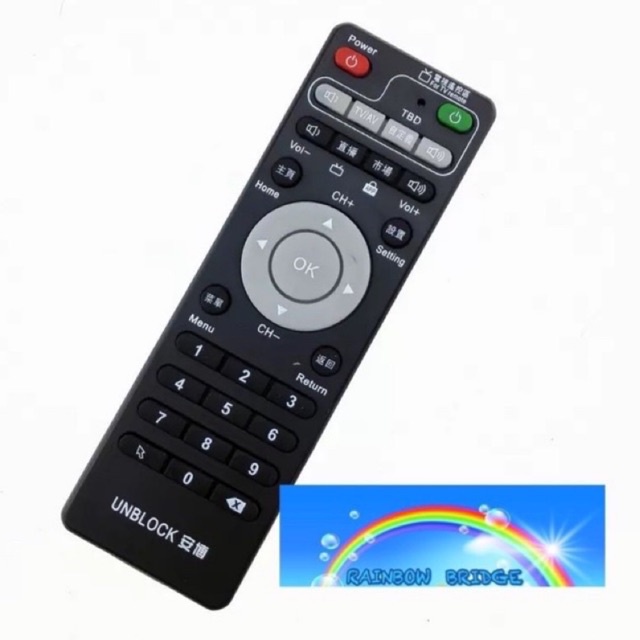 Set-Top Box Learning Remote Control For Unblock Tech Ubox Smart TV Box ...