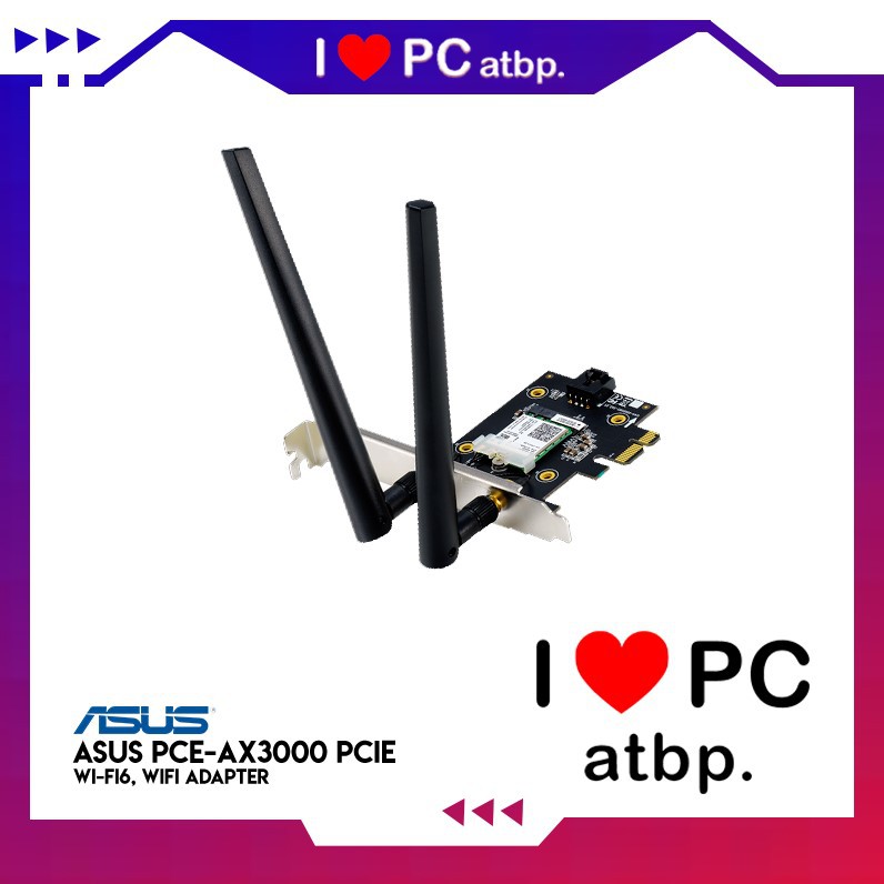 ASUS PCE-AX3000 PCIE WiFi Adapter (2402+574Mbps, WiFi 6 11ax, Bluetooth ...