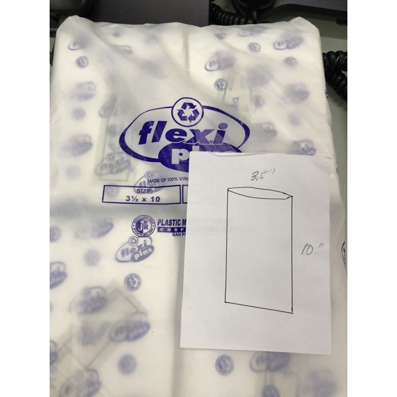 plastic 3.5x10 Flexi 100 pieces .0008 plastic for softdrinks palamig ...