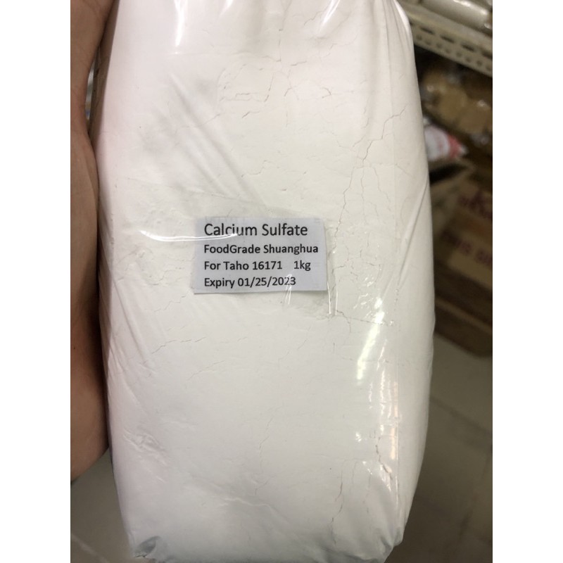 Calcium Sulfate Shuanghua 1kg FOOD GRADE for taho Gypsum Powder NF ...