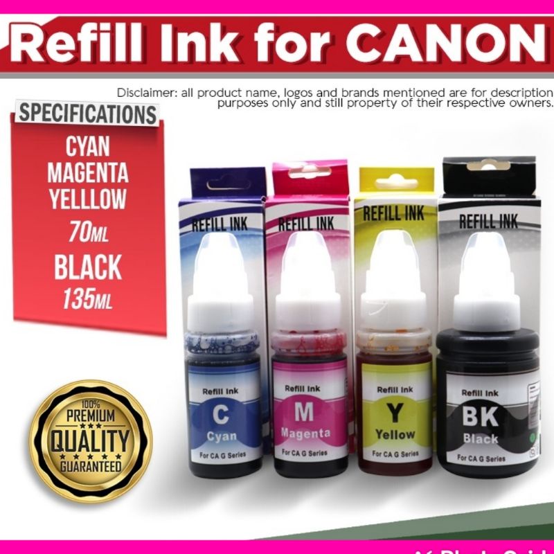 CANNON REFILL INK G-SERIES G2800 G3800G G1810 | Shopee Philippines