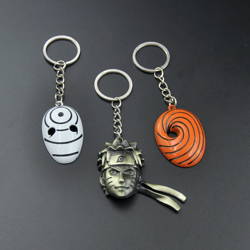 Naruto Mask Keychains KeyRing Naruto Pendant Anime Keychains Cartoon ...