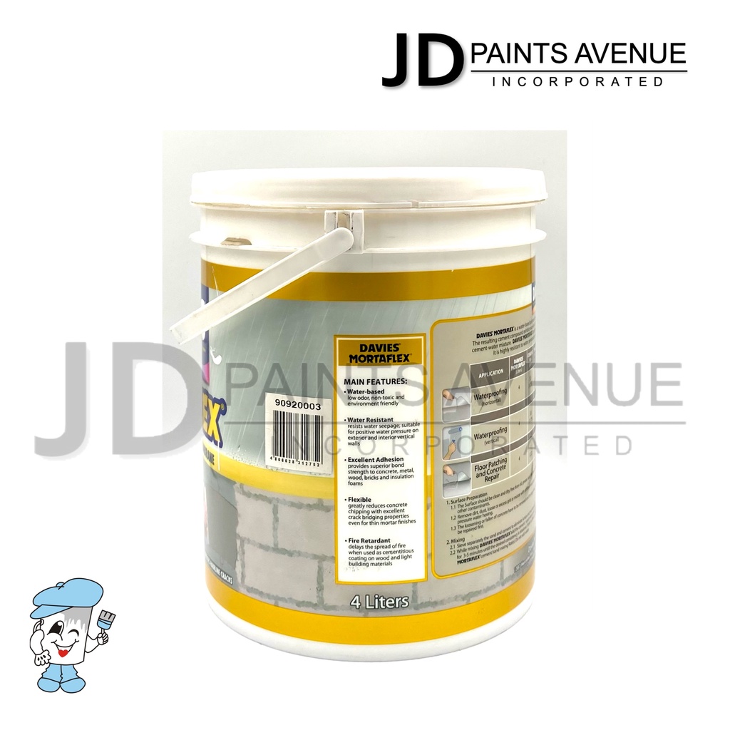 Davies Mortaflex Cementitious Waterproofing Membrane (Water-Based) 4L ...