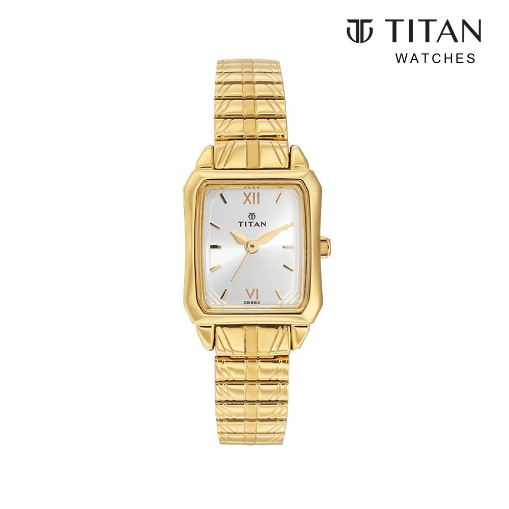 Titan Karishma Gold Stainless Steel Analog Watch for Women TTN2488YM01 ...