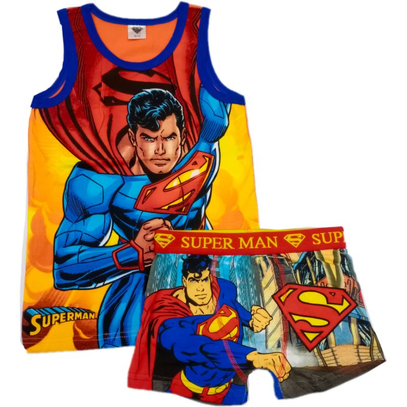 Superman Character Set Sando+Boxer For Kids | Shopee Philippines