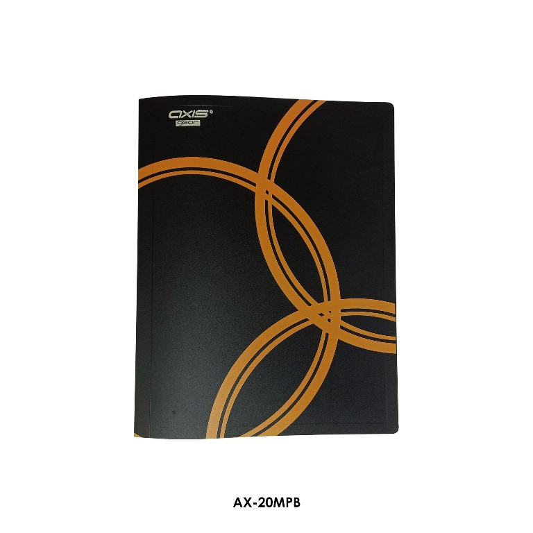 Clearbook Black Short A4 Folder Display Book Non-Refillable 20 Pockets ...