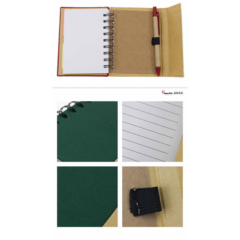 Classic Stationery Notepad Wood Design Notes & Pen | Shopee Philippines