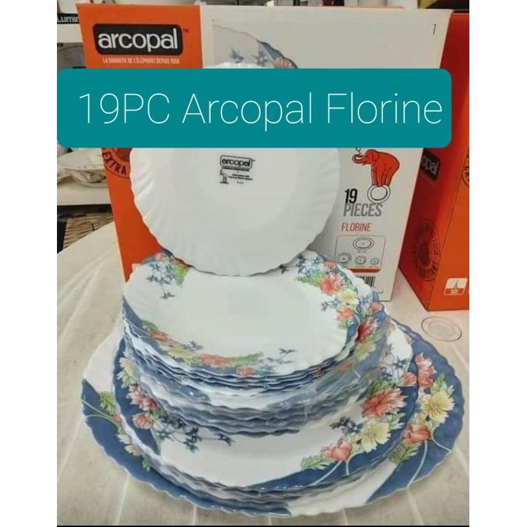 ARCOPAL DINNER SET - 19PC FLORINE - OFFER | Shopee Philippines