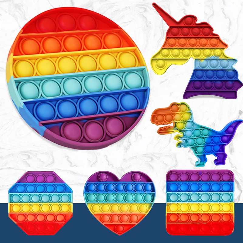 Push Press Bubble Fidget Sensory Toy Special Needs Stress Reliever Toy ...