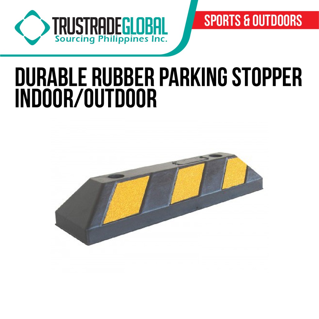 Durable Heavy Duty Rubber Parking Stopper (Good for Indoor/Outdoor ...