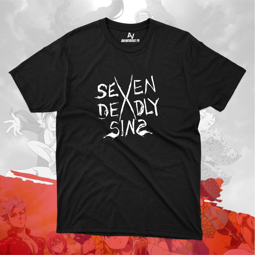 Seven Deadly Sins - Text Typography Shirt | Shopee Philippines