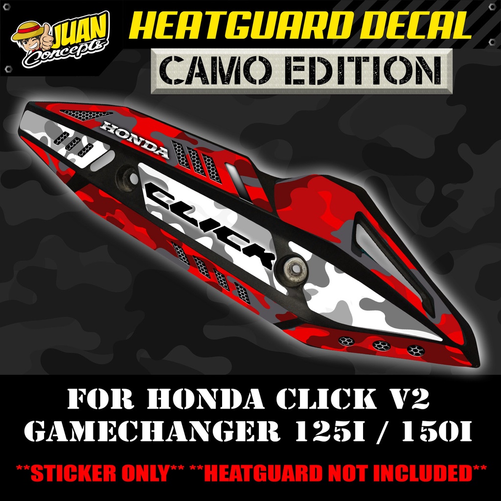 Honda Click Heatguard Decals Camouflage Design (STICKER ONLY) | Shopee ...