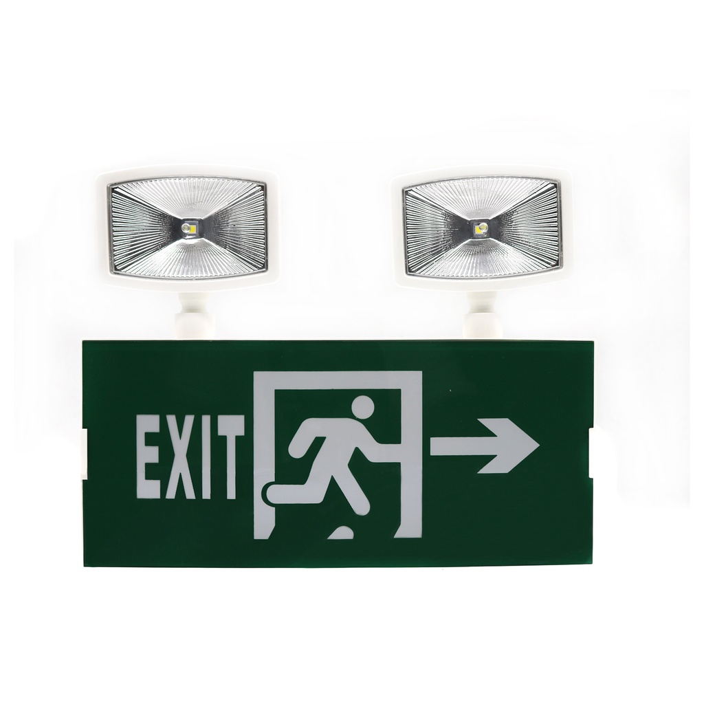 Winners Home Big Beam Exit Sign w/ Emergency Lights Industrial ...