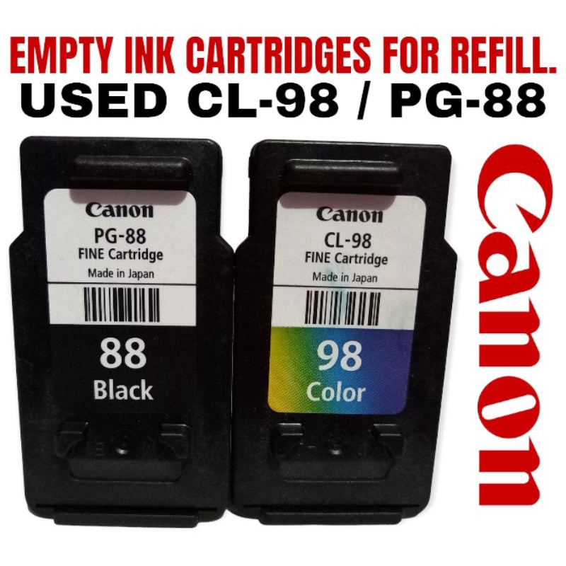 Canon CL-98 & PG-88 Empty / Used Ink Cartridges (use for refill ...