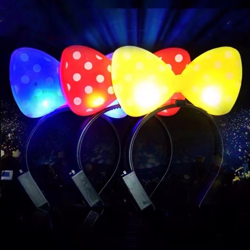 Lighted Headband The Has A Bow-Shaped Light Flashing Lights. | Shopee ...