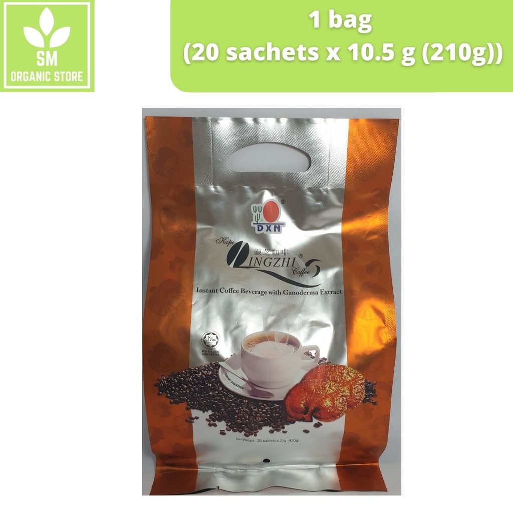 DXN Kopi Lingzhi Coffee 20 sachets x 10.5 g Instant Coffee Beverage and ...