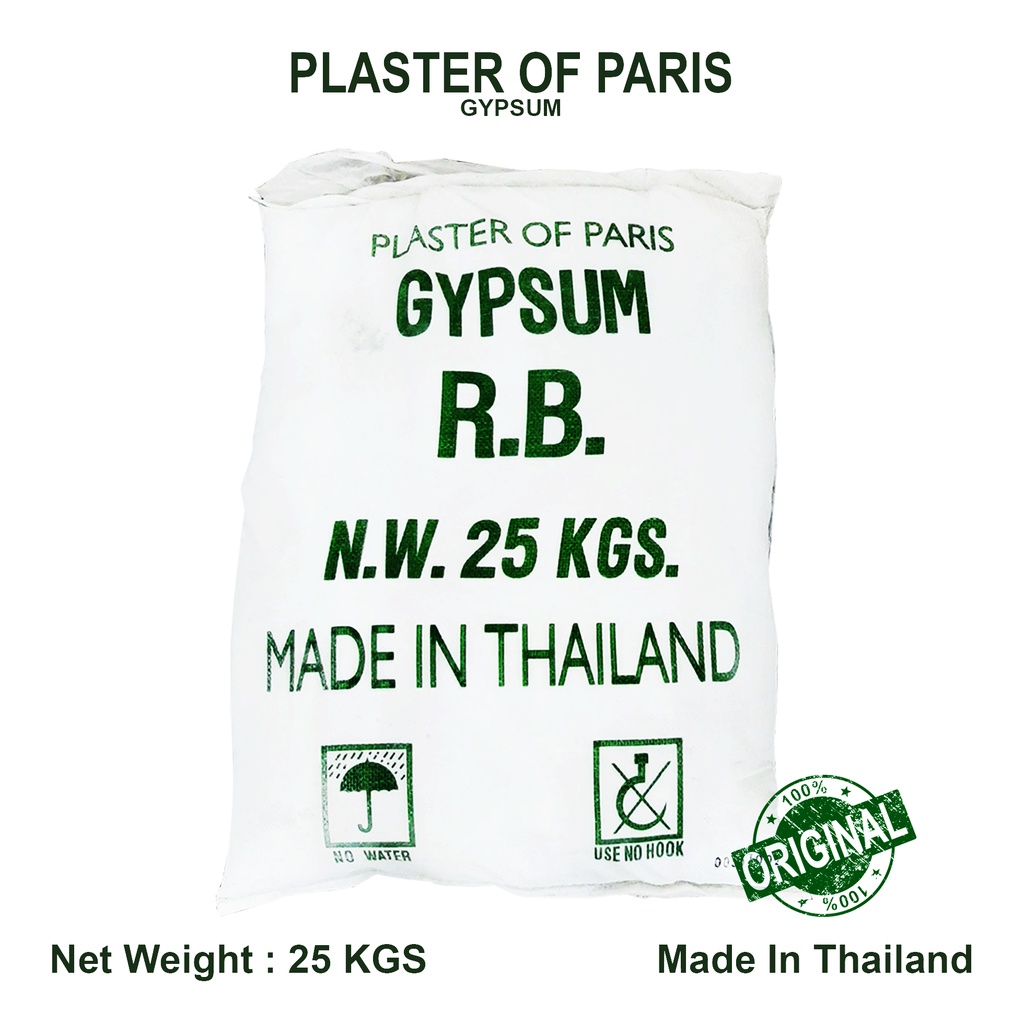 Plaster Of Paris Gypsum Powder 25 KGS Original Made In Thailand ...