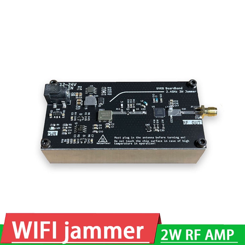 2.4G WiFi Jammer signal Sweep Frequency nearby interference shield 2W ...