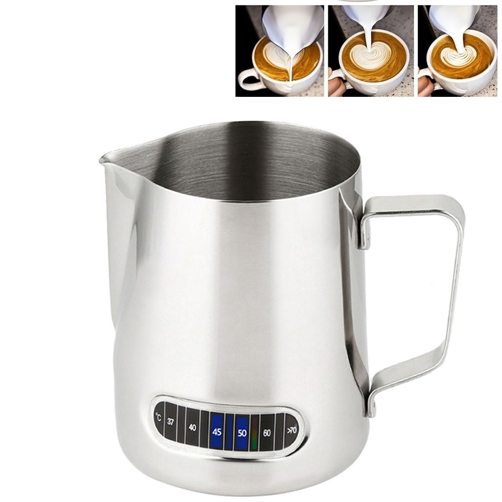 600ML Stainless Steel Milk Frothing Pitcher Coffe Frother Jug Espresso ...