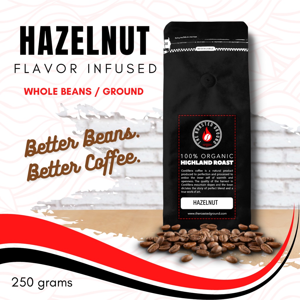 Hazelnut (Dark Roast) - 250g - Premium Coffee (Whole Beans / Ground ...