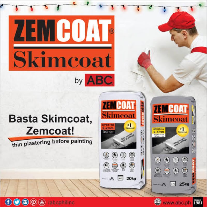 Skimcoat ABC Zemcoat the Number 1 Skimcoat in PH | Shopee Philippines