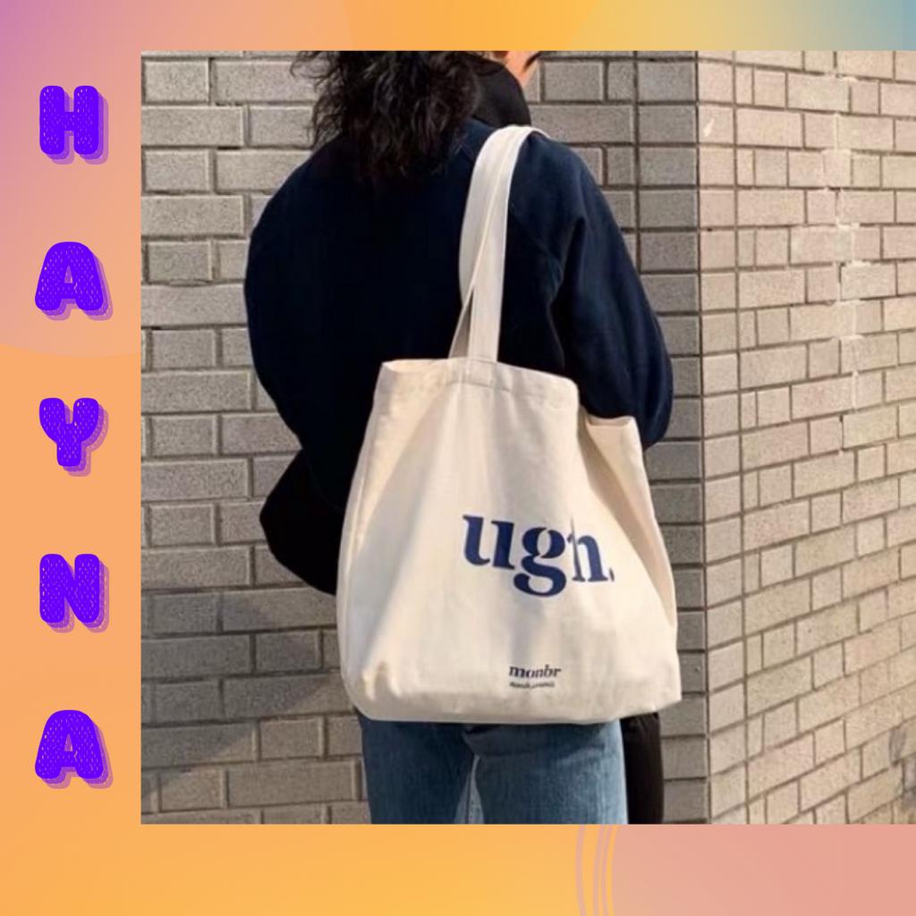 Super cute Korean style Ugh Canvas Tote Bag, M56 | Shopee Philippines