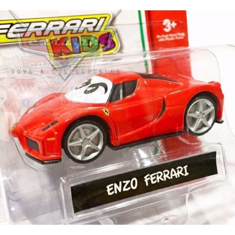 Bburago Ferrari Kids 1:60 Scale Diecast Cars Tooned Enzo Ferrari (Red ...