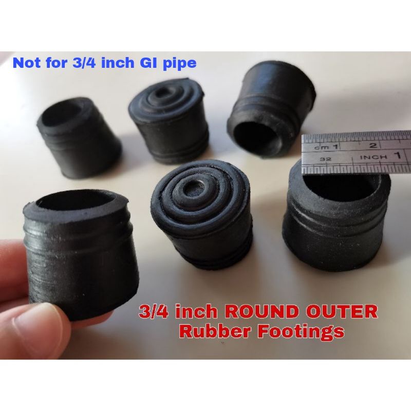 3/4 inch (19mm) (Hole/Butas) ROUND OUTER HEAVY DUTY Rubber Footings ...