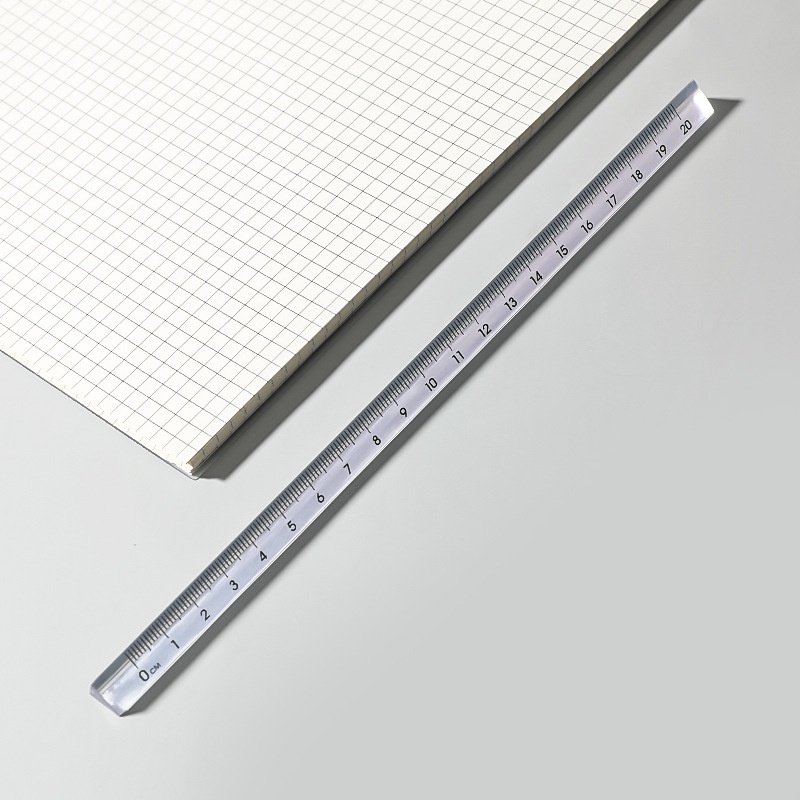 Minimalist Prism Transparent Drawing Ruler 15 cm and 20cm | Shopee ...