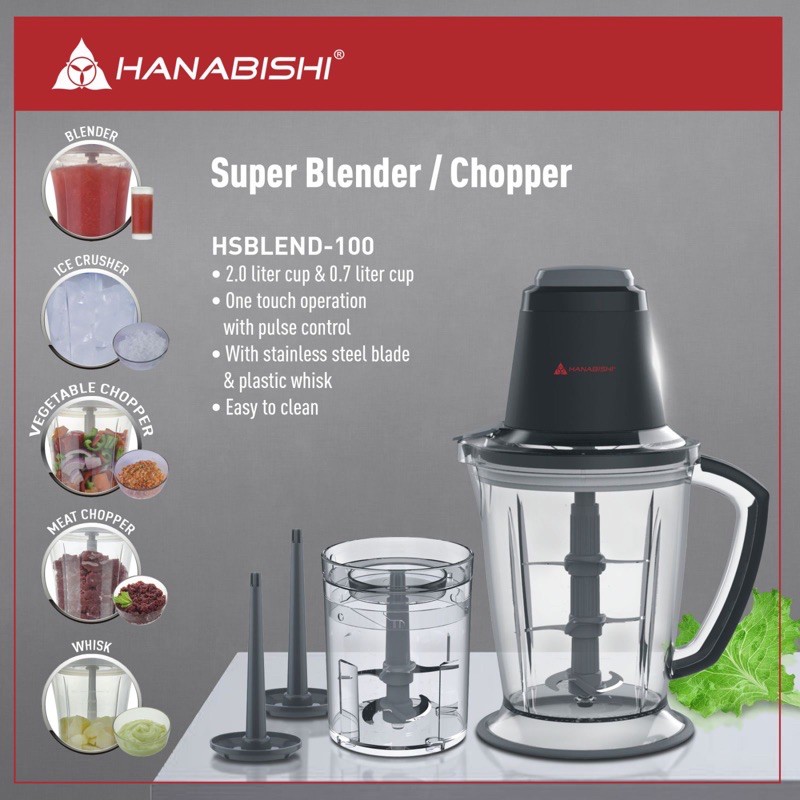 Hanabishi HSBLEND100 Super Blender and Chopper HSBLEND-100 (Houseware ...