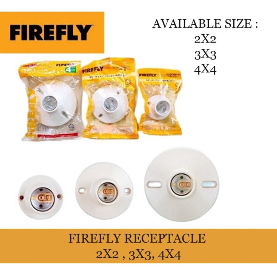 RECEPTACLE FIREFLY (2X2 3X3 4X4)BUKILYA | Shopee Philippines