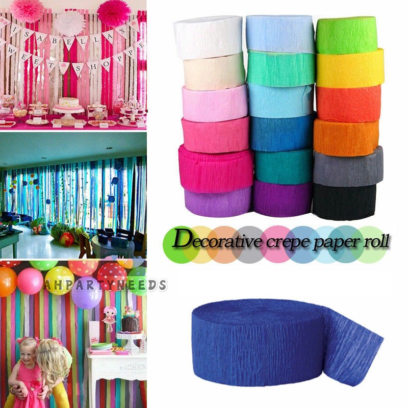 Party Crepe Paper Streamer Wedding Birthday Party Decoration DIY ...