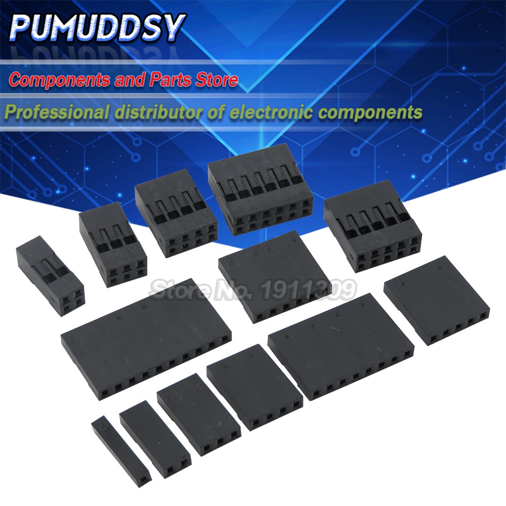 100PCS 2.54mm Plastic For Dupont Jumper Housing Female Pin Connector ...