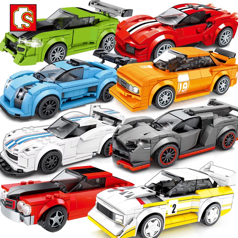 Sembo City Vehicles Speed Champions Sports Racing Car Model Building ...