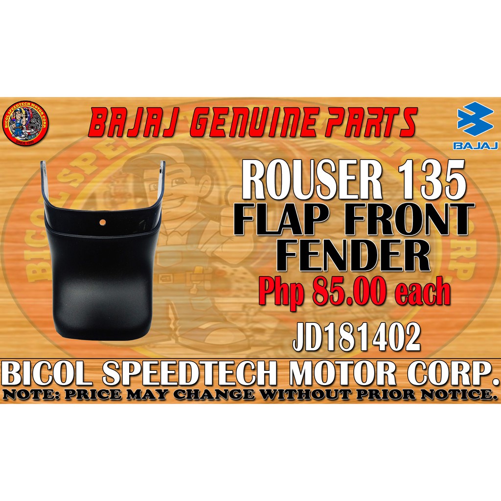 ROUSER 135 FLAP FRONT FENDER (KMC) (GENUINE: JD181402) | Shopee Philippines
