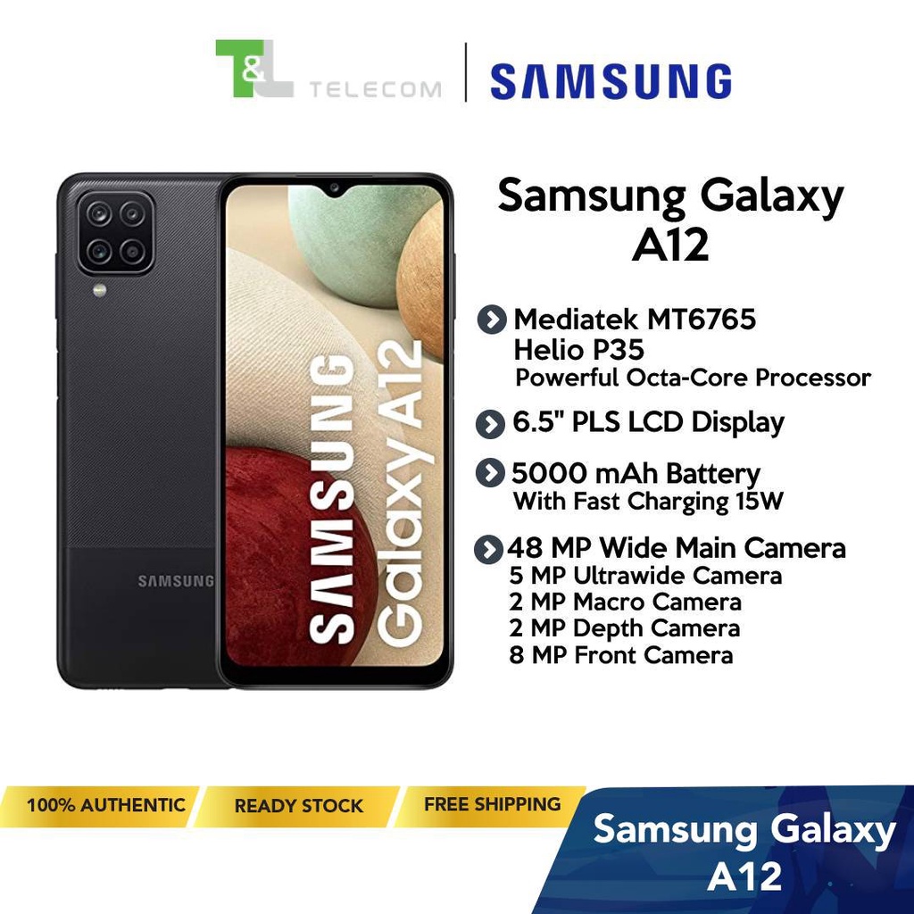 Samsung Galaxy A12 4GB+ 64GB ROM DUAL SIM LTE - BRAND NEW SET/ FREE ...