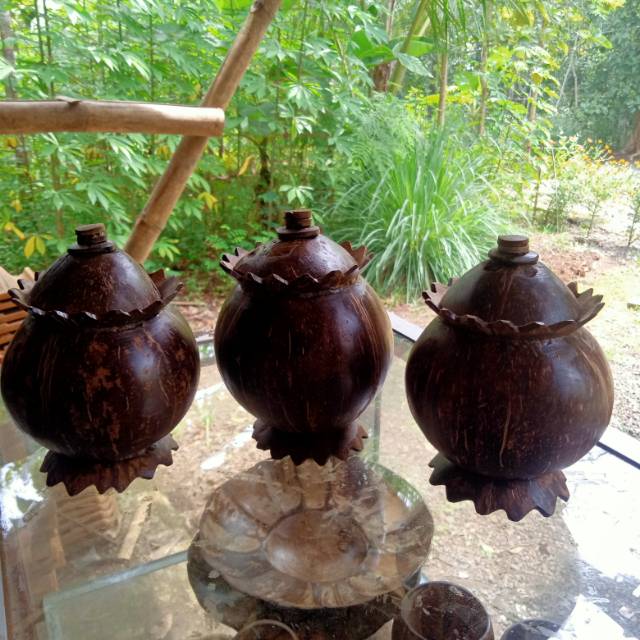 Jar of unique ethnic old school candy, natural coconut shells | Shopee ...