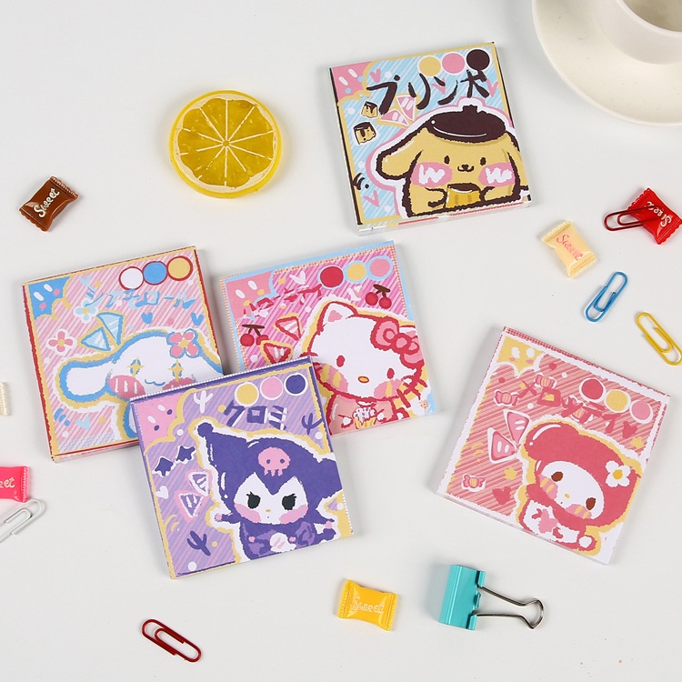 50 Sheets/Book Japanese Sanrio Comic Style Post-It Notes Big-Eared Dog ...