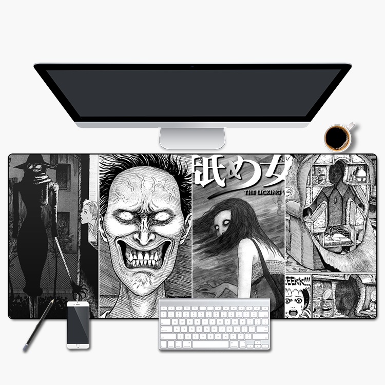 Junji Ito Horror Customized laptop Gaming mouse pad Large Mouse Pad ...