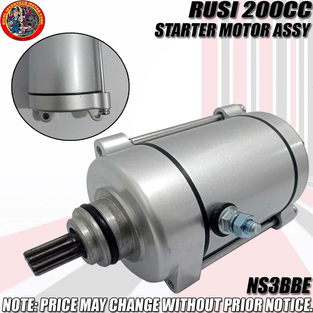 RUSI 200CC STARTER MOTOR ASSY (NS3BBE) | Shopee Philippines