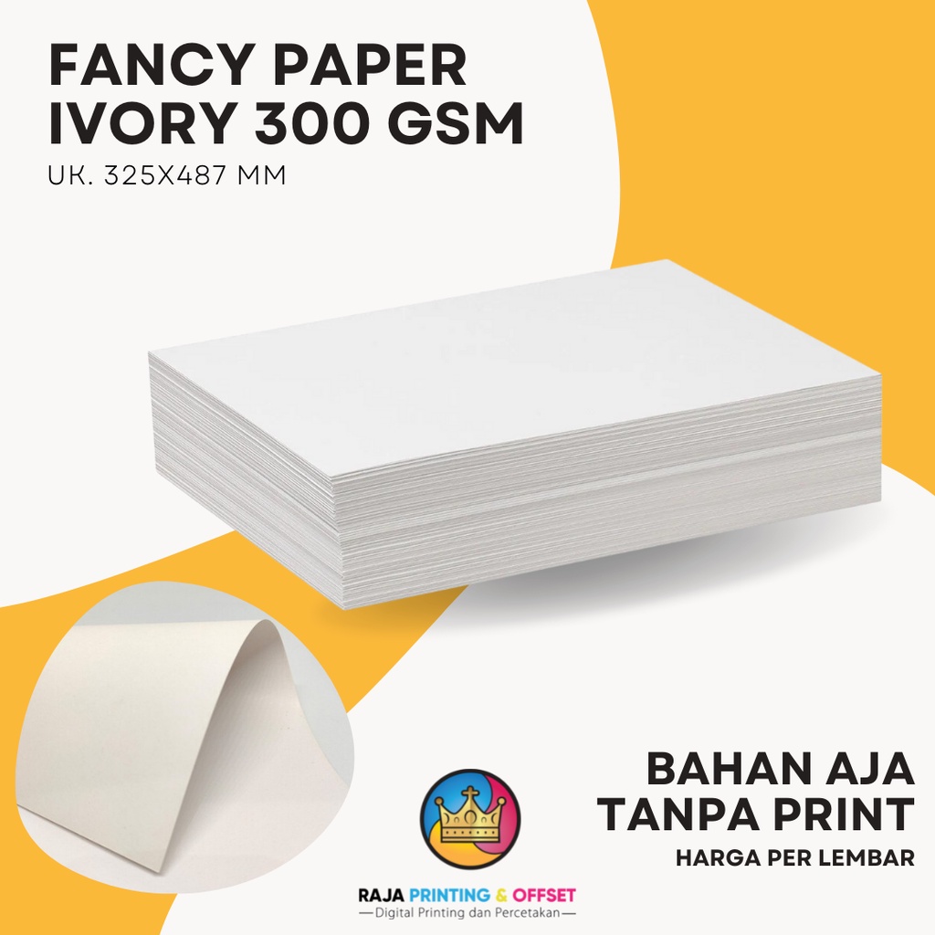 FANCY PAPER IVORY 300GSM A3+ 325X487mm WITHOUT PRINT | Shopee Philippines