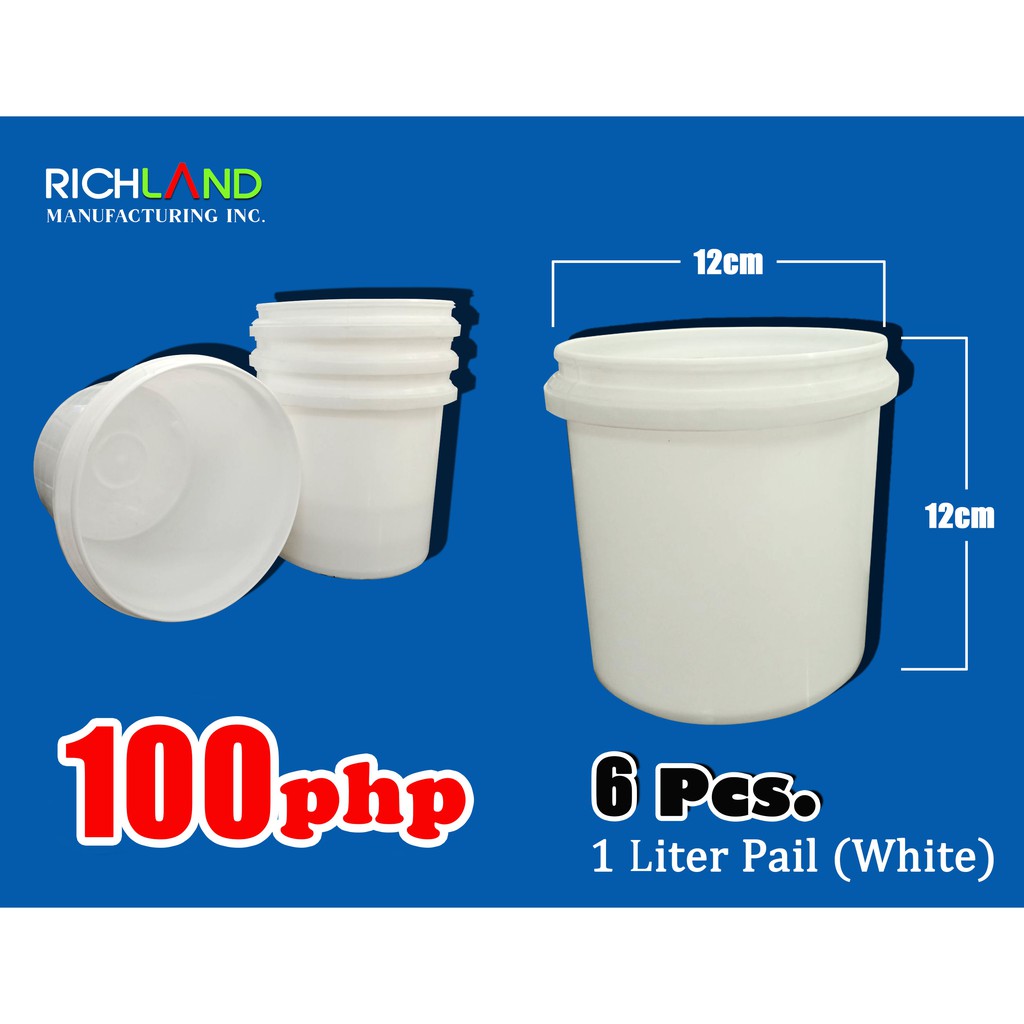 1LITER PAIL/BUCKET AND LID | Shopee Philippines