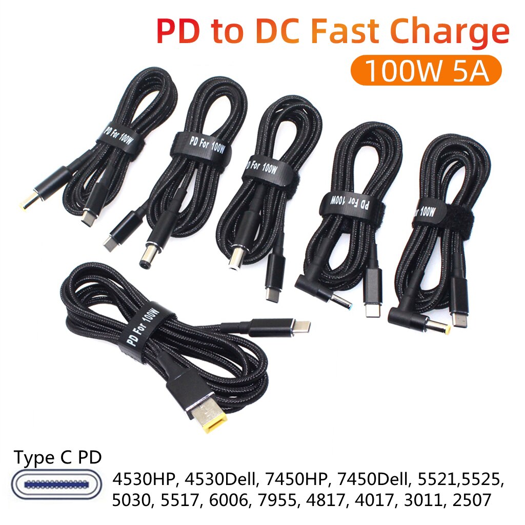 45W 65W 90W 100W USB Type C PD Charging Cable Cord USB C Plug Converter ...