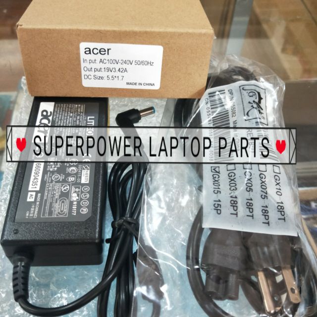 Acer Ac adapter Laptop Charger for Acer 19v 3.42a 65w 5.5*1.7 mm Bule ...