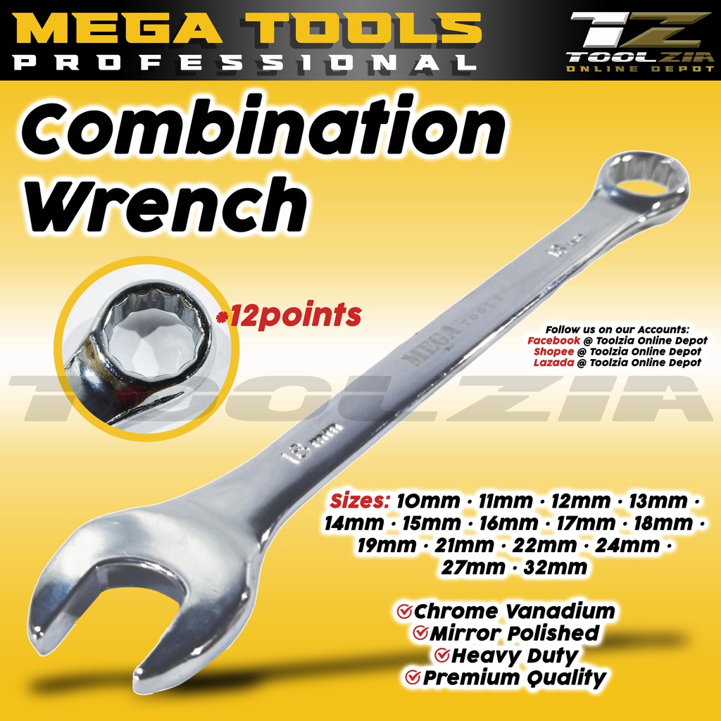 MEGA Combination Wrench (CWOB) 12points | Shopee Philippines
